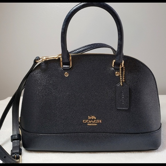 Coach | Bags | Coach Mini Sierra Satchel In Metallic Crossgrain | Poshmark